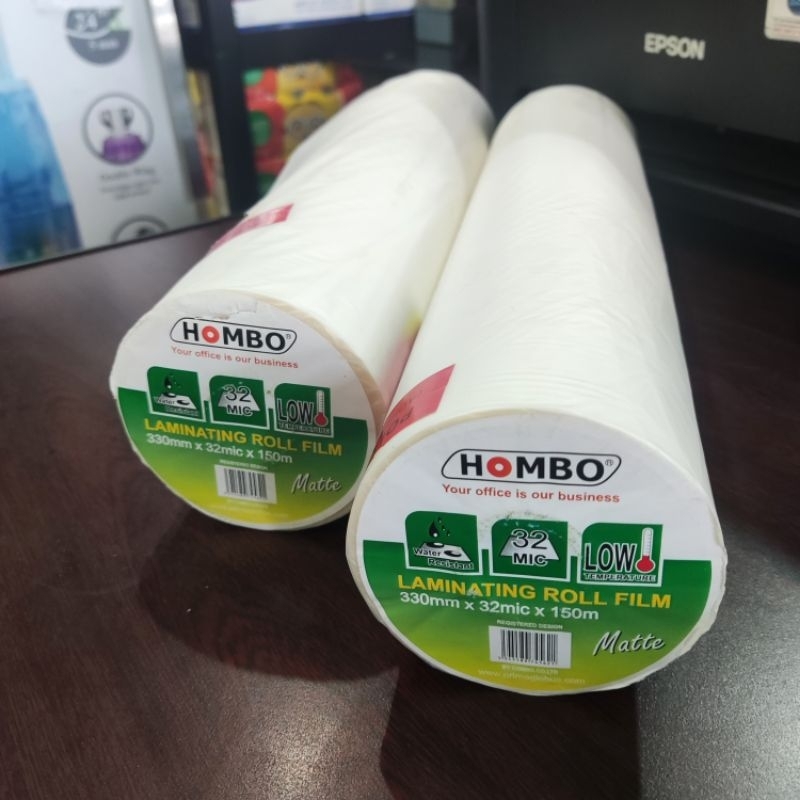 Jual Plastik Laminating Roll Film Doft Doff Matte HOMBO A3+ F4 A4 150 ...