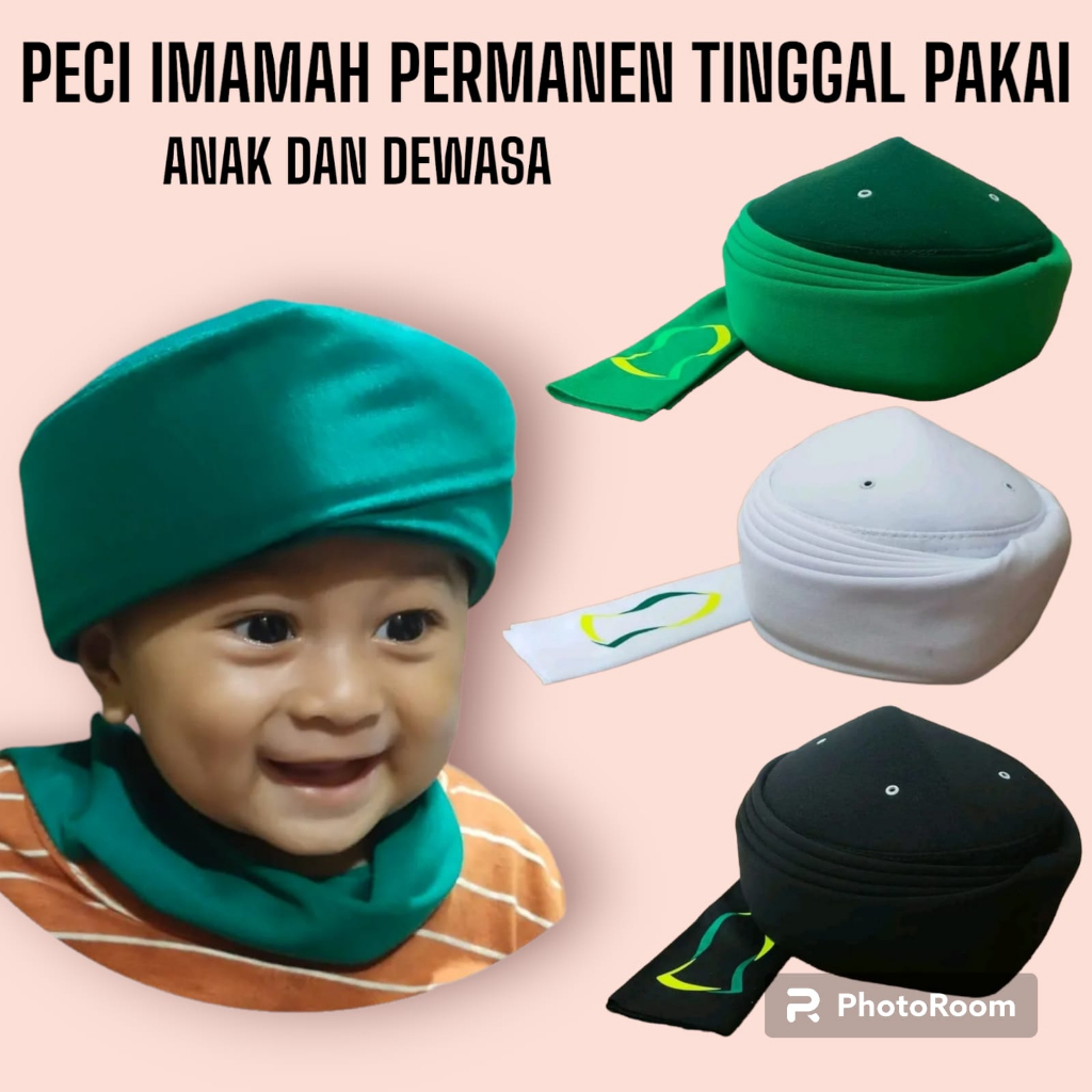 Jual Peci Imamah Permanen Imamah Permanen Sorban Putih Sorban Imamah ...