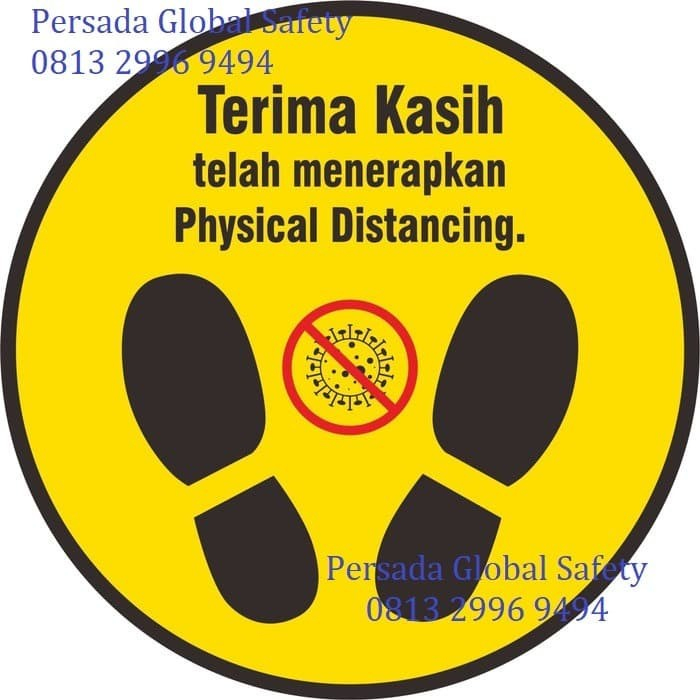 Jual Sign Stiker Jaga Jarak Sign Sticker Physical Distancing Jaga Jarak ...
