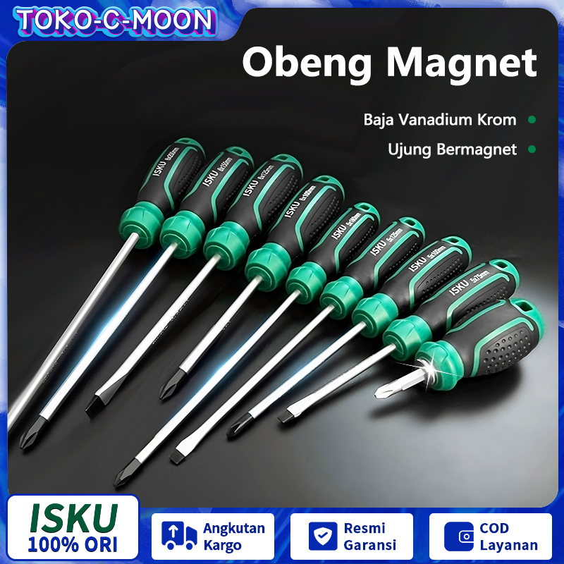 Jual ISKU Obeng Set 2Pcs Obeng Plus Dan Minus Magnet Obeng set ...
