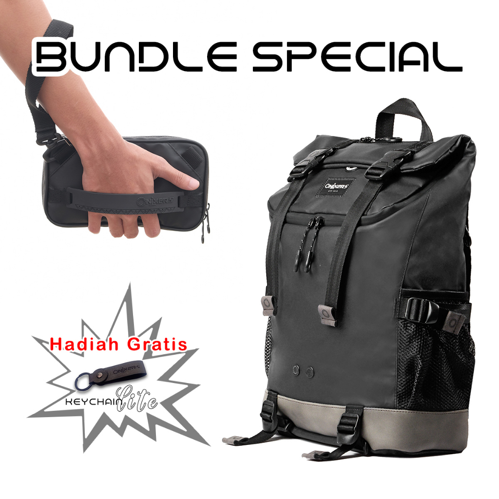 Jual Onixers Bundling Tas Backpack IMPALA + Clucth LAUDA Ransel ...