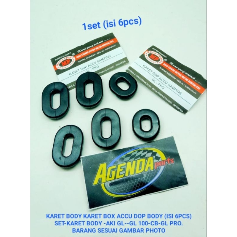 Jual KARET BODY KARET BOX ACCU DOP BODY (ISI 6PCS) SET-KARET BODY -AKI ...