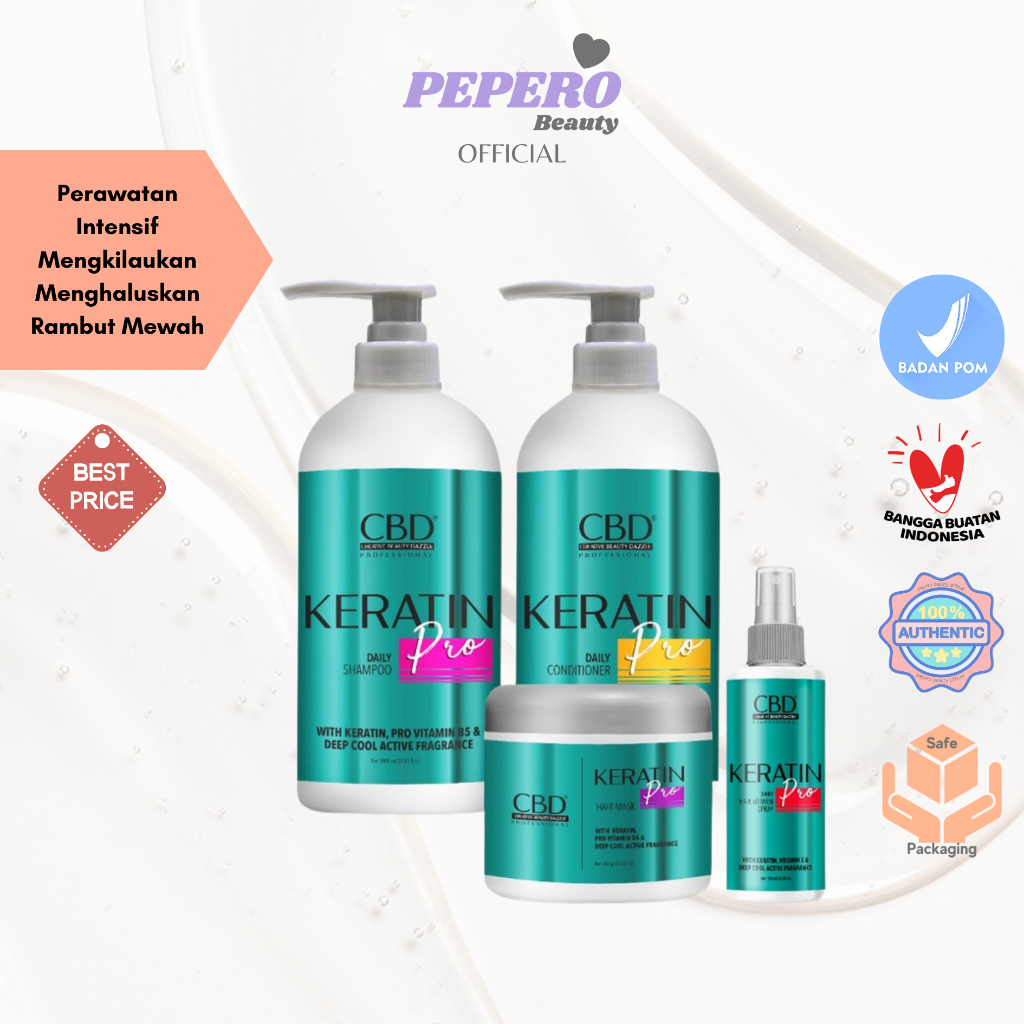 Jual CBD Professional Keratin Pro Daily Shampoo | Conditioner | Hair ...