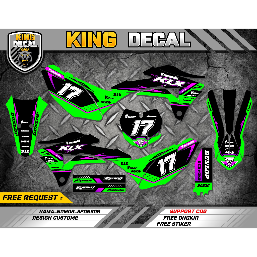 Jual DECAL STICKER KLX GORDON FULL BODY / DECAL GORDON / DECAL STIKER ...