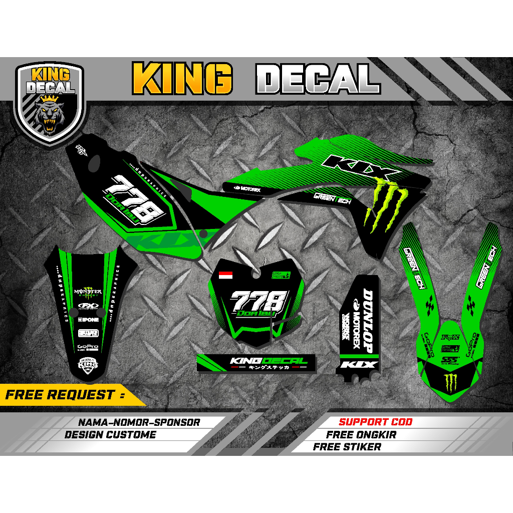 Jual DECAL STICKER KLX GORDON FULL BODY / DECAL GORDON / DECAL STIKER ...