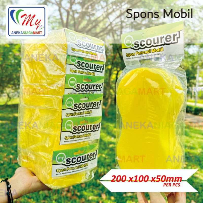 Jual Spon Busa Cuci Mobil Motor Spons Kuning Sponge Foam Wash-Angka 8 ...