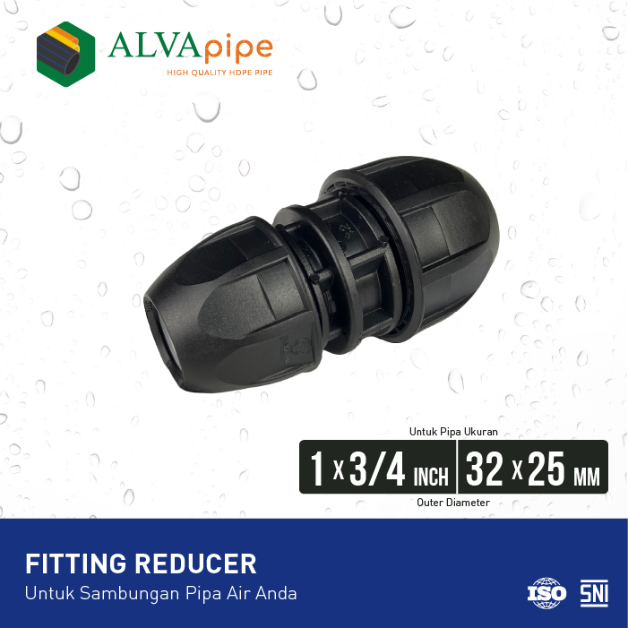 Jual Fitting Pipa HDPE ALVApipe Reducer 1" x 3/4" (32mm x 25mm ...