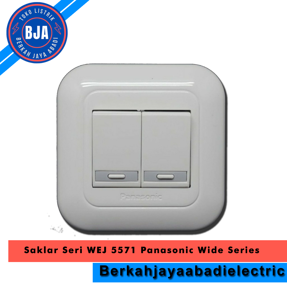 Jual Saklar Seri / Double WEJ 5571 Panasonic Wide Series | Shopee Indonesia