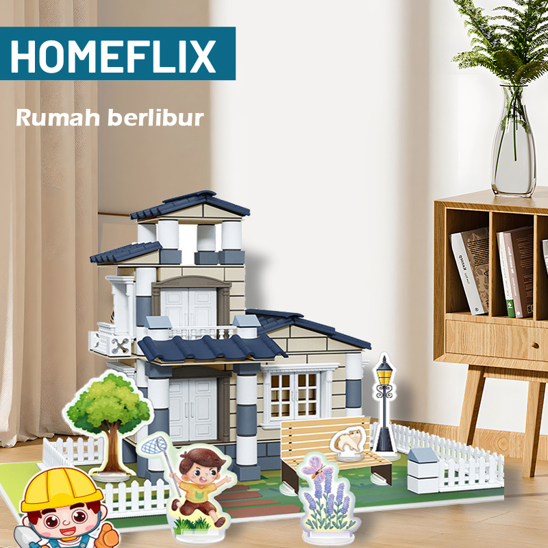 Jual Mainan anak-anak Bangunan pondok DIY buatan tangan tukang batu ...