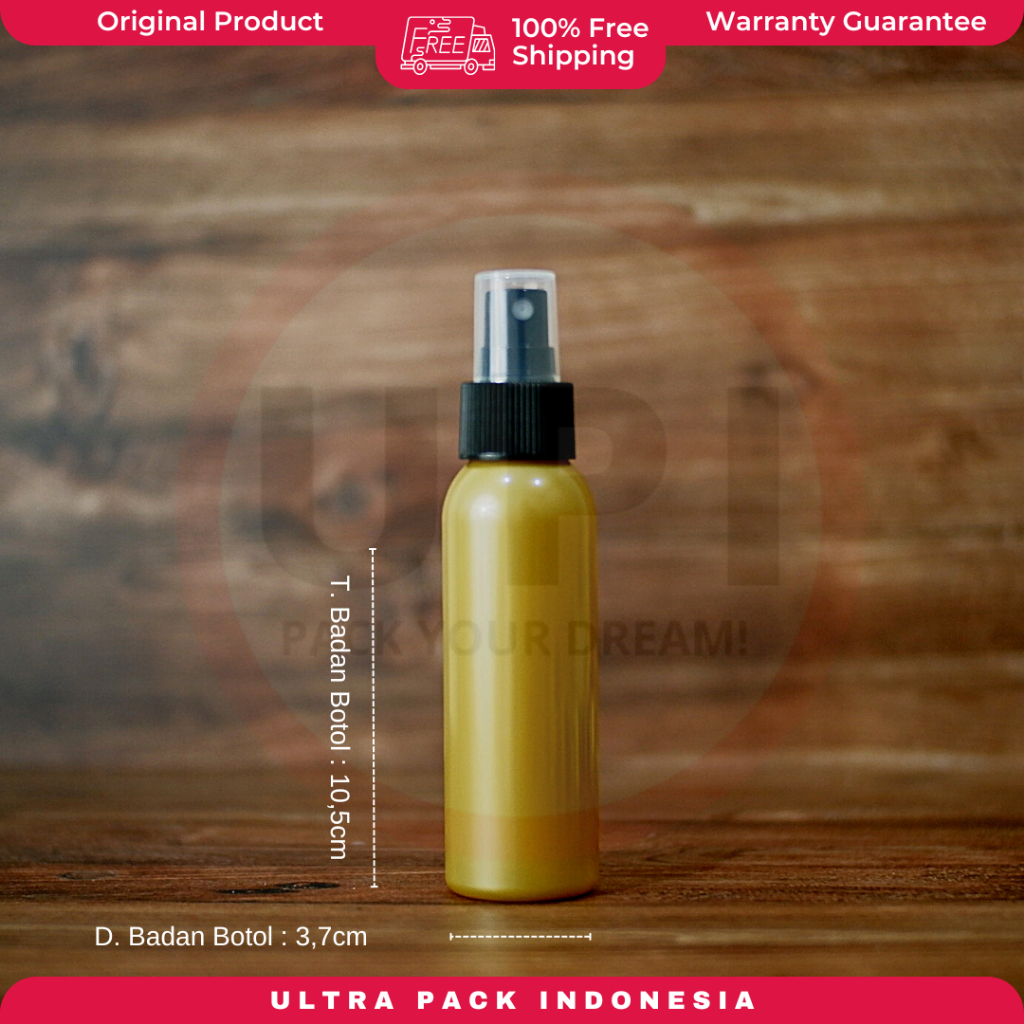 Jual KEMASAN BOTOL MIST SPRAY ISI ULANG - BOTOL PET BR 100ML GOLD + FINE MIST SPRAYER | Shopee ...
