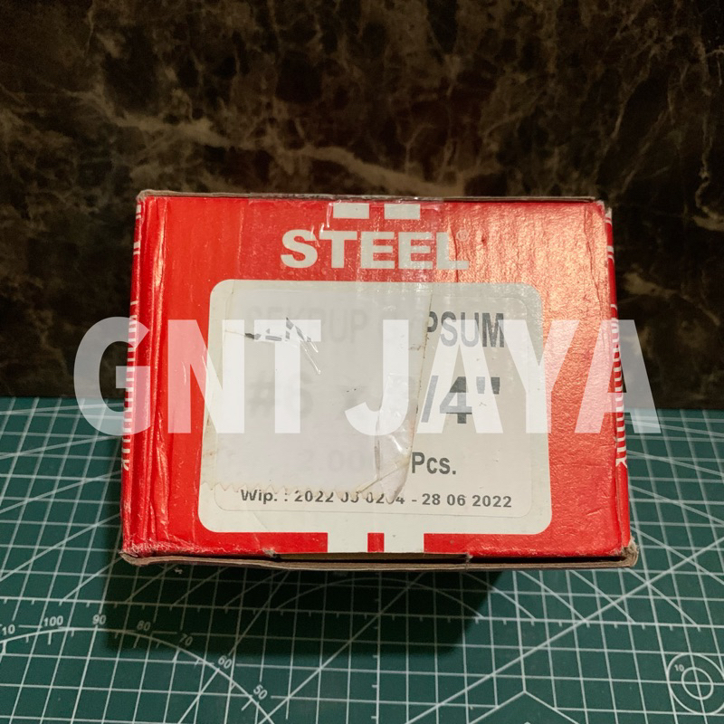 Jual Skrup gypsum Steel merah 6 x 3/4" ( 2cm ) | Shopee Indonesia