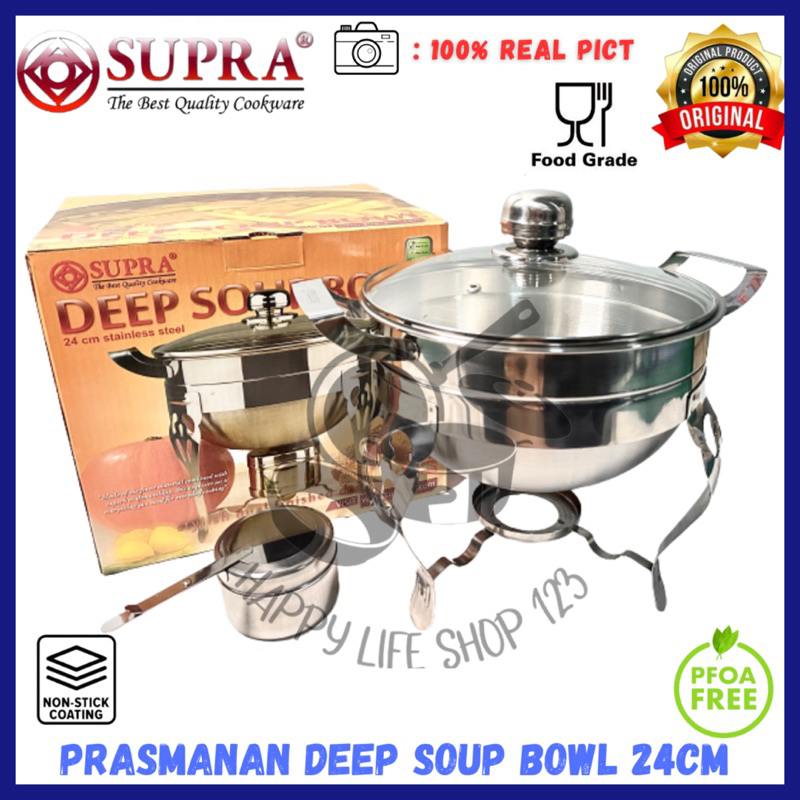 Jual SUPRA Deep Soup Bowl/Prasmanan Bulat SUPRA/Prasmanan Stainless Steel | Shopee Indonesia