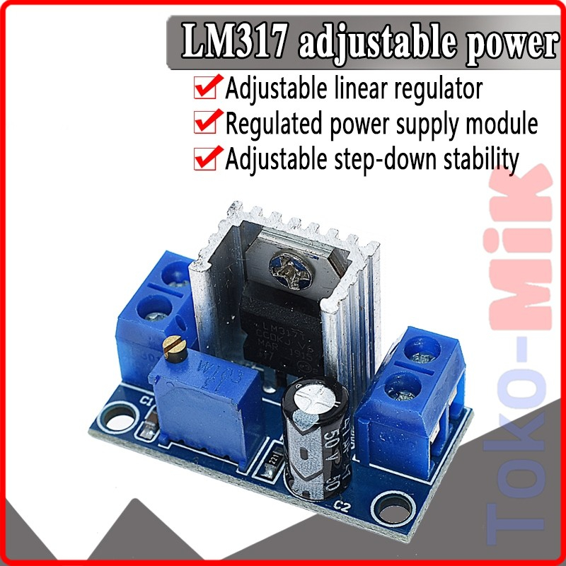 Jual LM317T LM317 Step Down Adjustable Regulator Power Supply 1.5A 4.2V-40V | Shopee Indonesia