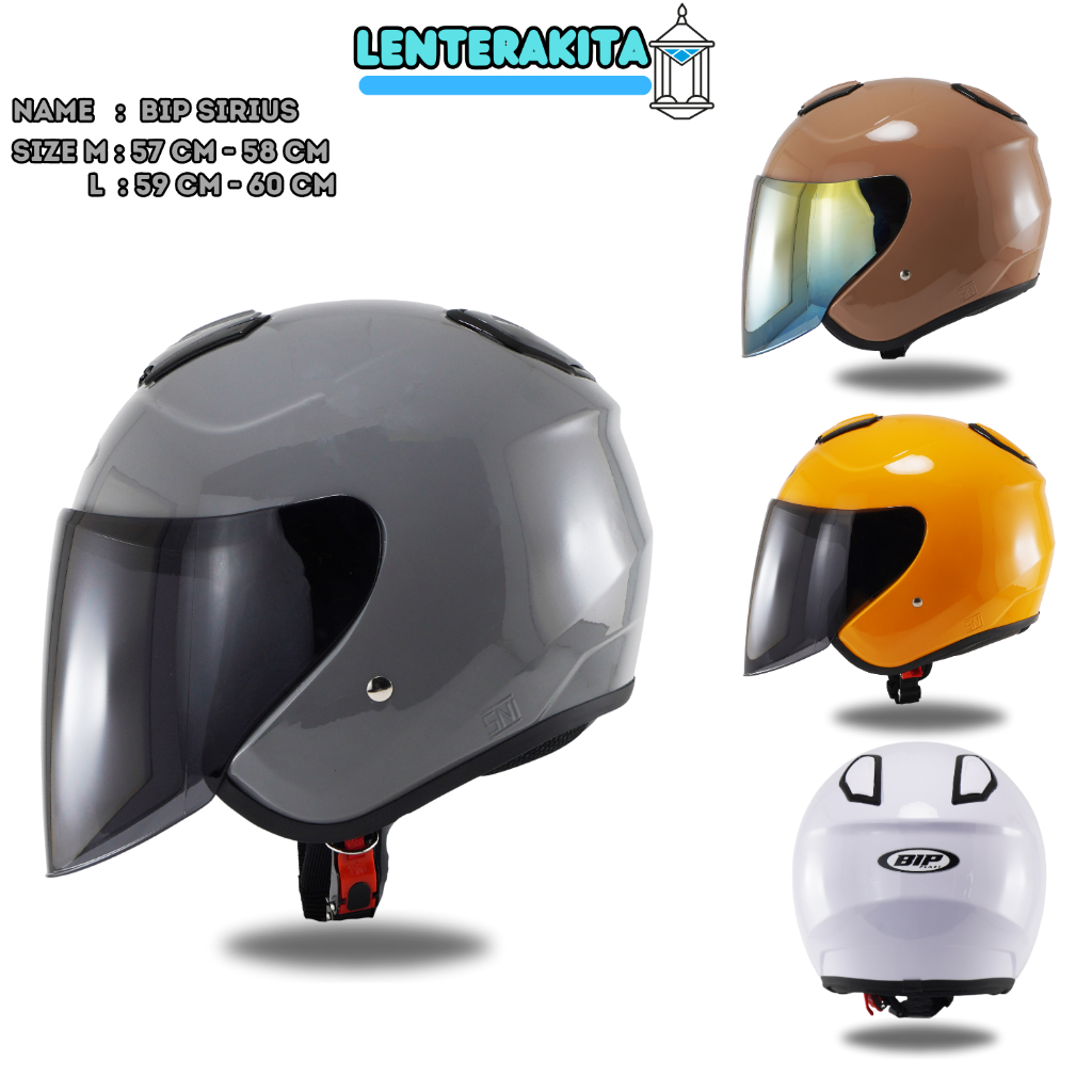 Jual Helm Half Face Kyoto Dewasa Solid SNI Terbaru | Shopee Indonesia