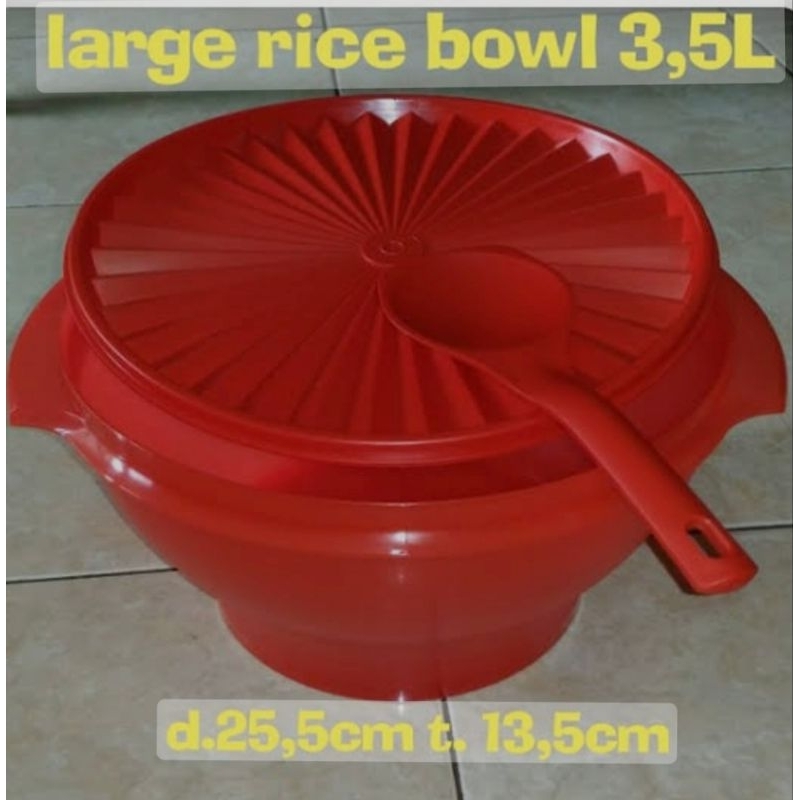 Jual Wadah nasi bulat 3,5L lumayan gede / large rice bowl | Shopee ...