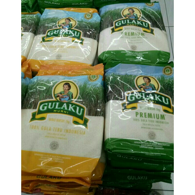 Jual Gula Pasir 1kg warna kuning dan hijau gulaku | Shopee Indonesia
