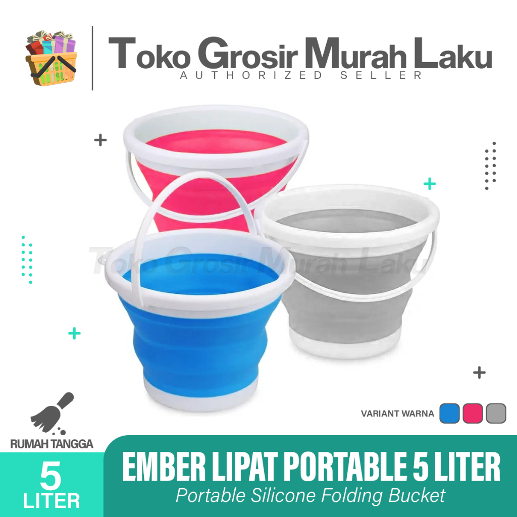 Jual Ember Lipat Portable 5 Liter Praktis Serbaguna Water Buket ...