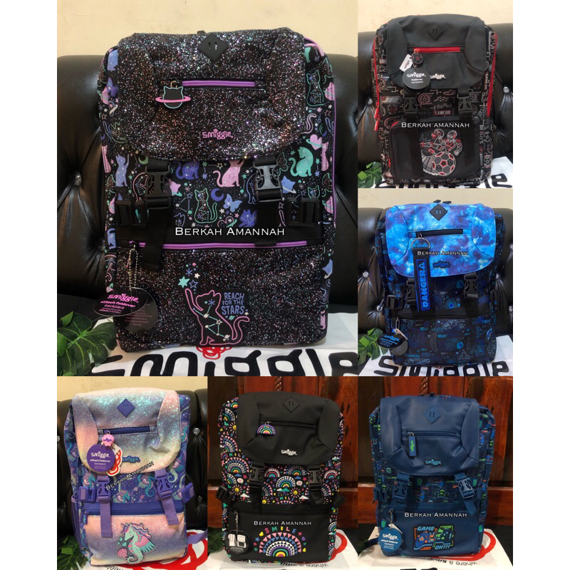 Jual Smiggle Better Attach Foldover Backpack/tas smiggle ori | Shopee ...