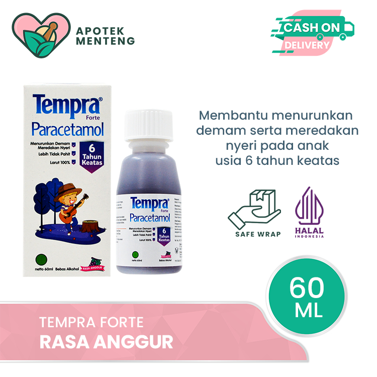 Jual Tempra Forte Grape 60 mL - Obat Demam dan Pereda Nyeri Anak ...