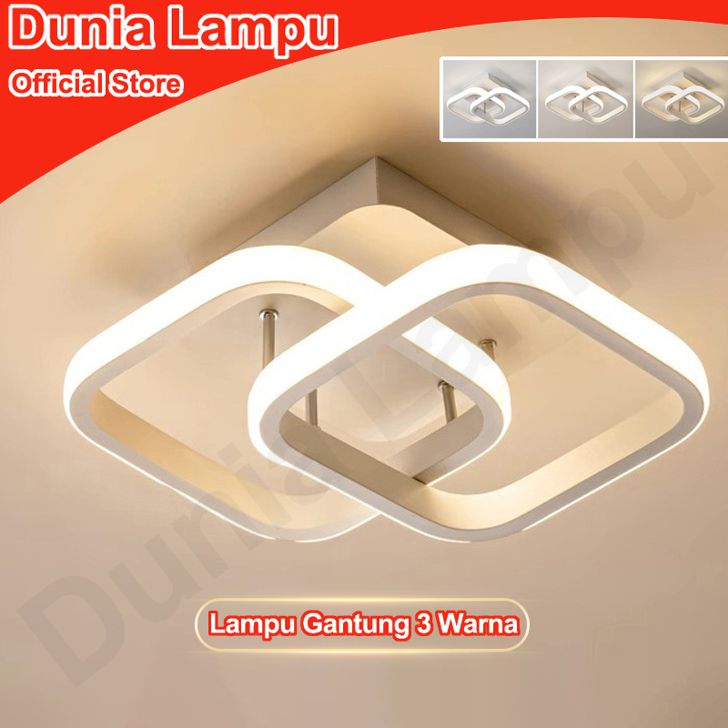 Jual Dunia Lampu Lampu Plafon LED 3Warna Ceiling Light Lampu Hias Rumah ...
