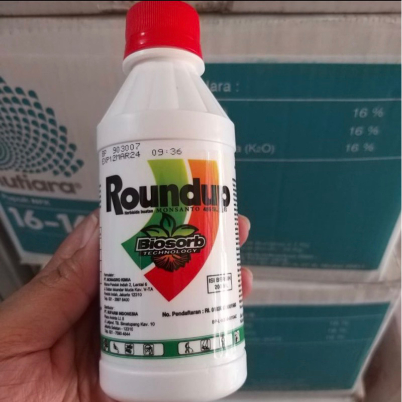 Jual HERBISIDA ROUNDUP RACUN RUMPUT DAN GULMA 486SL BIOSORB 200ml ...