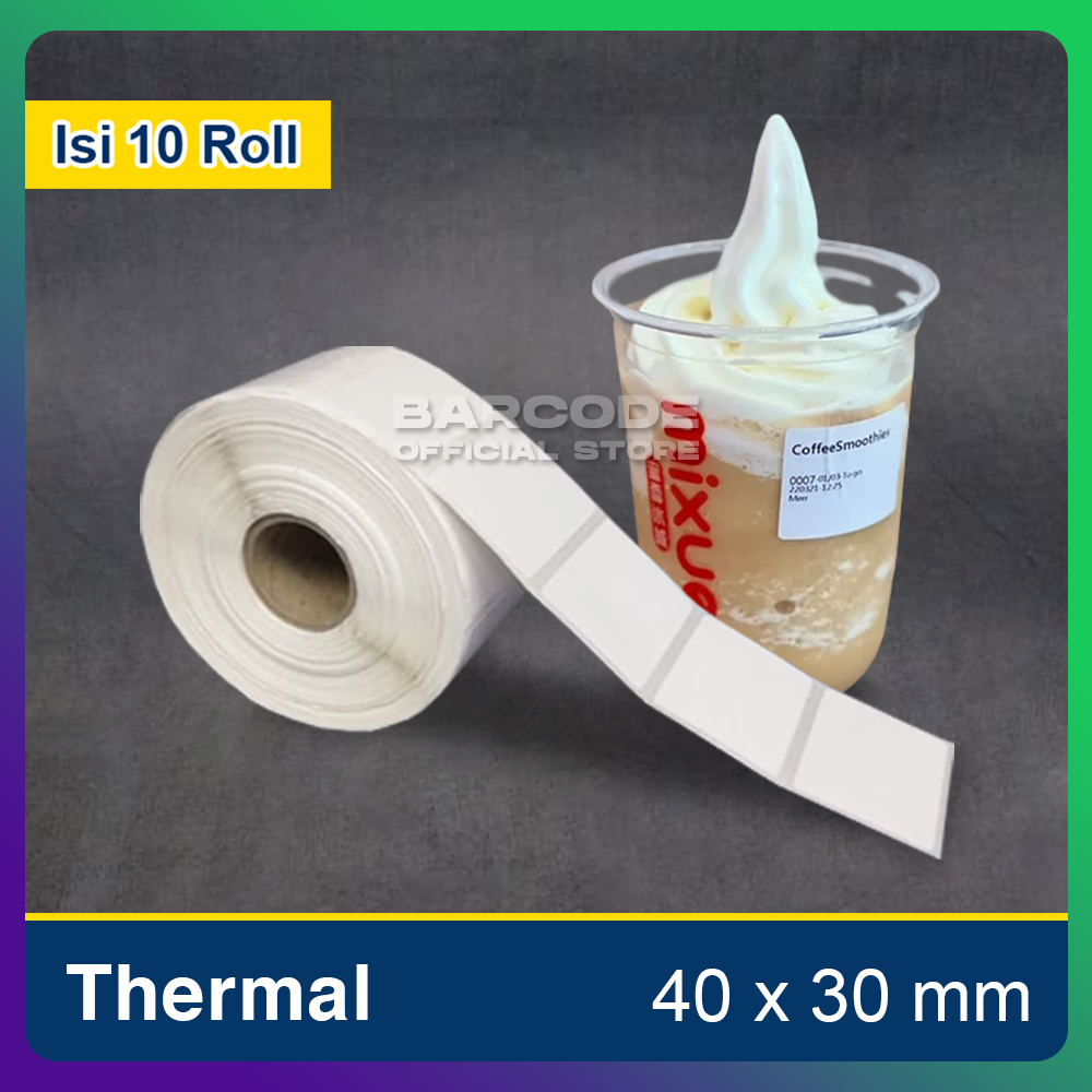 Jual 1 Slop Stiker Label Mixue Thermal 40x30mm 40x30 mm 40 x 30 Sticker ...