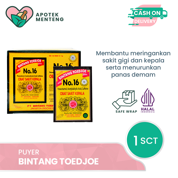 Jual Puyer Bintang Toedjoe Sachet - Puyer Pereda Sakit Kepala dan Sakit ...