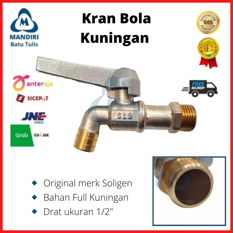 Jual Kran Kuningan ANTI KARAT 1/2" SOLIGEN - Kran Bola Taman - Kran ...