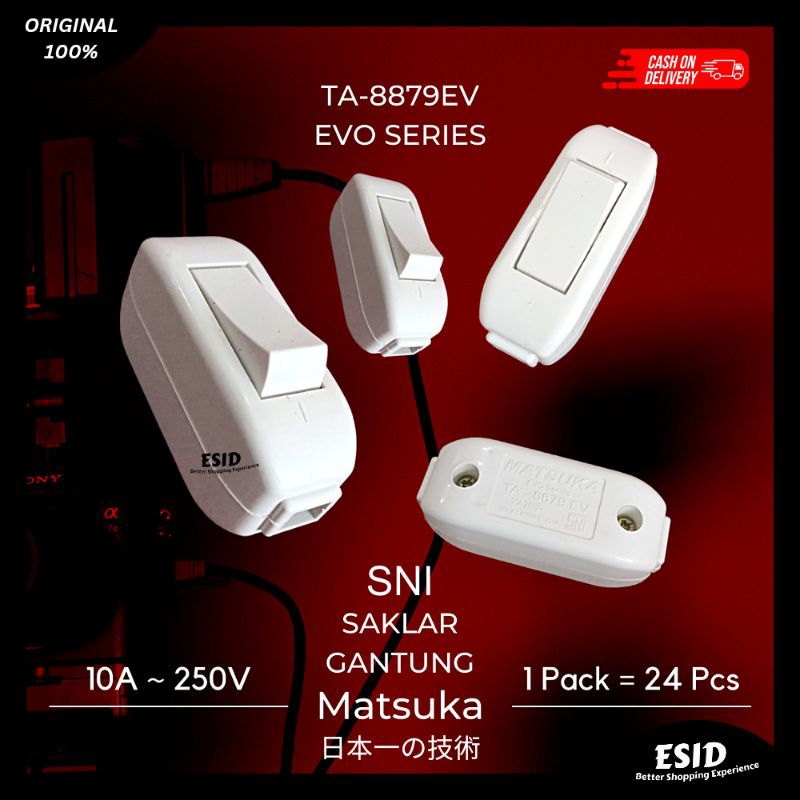 Jual Matsuka Saklar Gantung On/Off SNI | 10A ~ 250V | Saklar Listrik ...