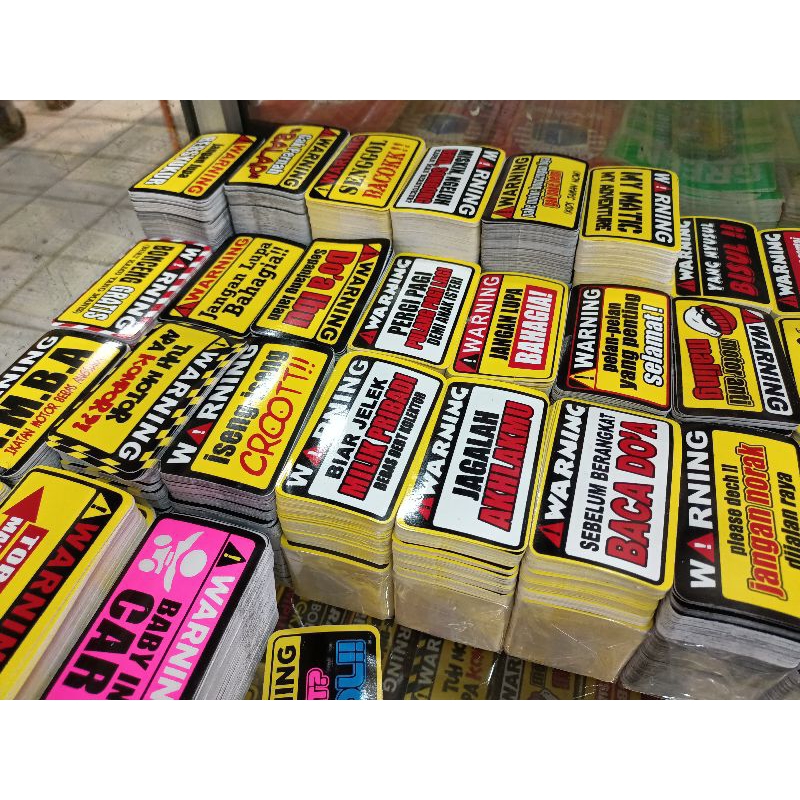 Jual Stiker motor warning isi 50 | Shopee Indonesia
