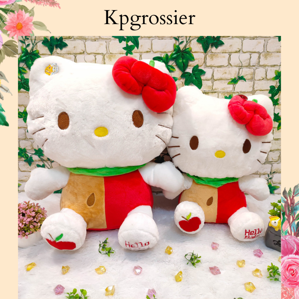 Jual Boneka Hello Kitty Lucu Jumbo Besar Import Kostum Apple 35 dan 45 ...