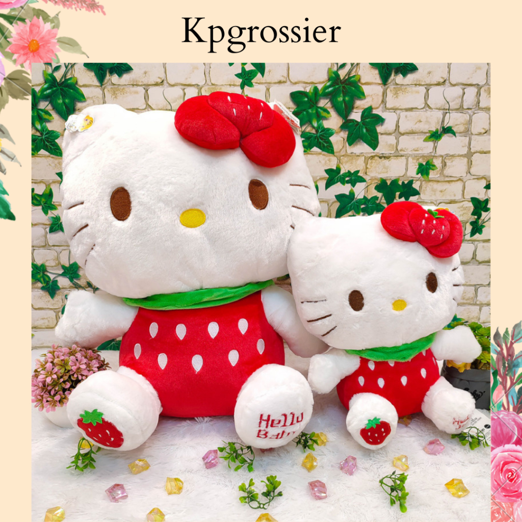 Jual Boneka Hello Kitty Sanrio Jumbo Kecil Kostum Strawberry 25 dan 40 ...