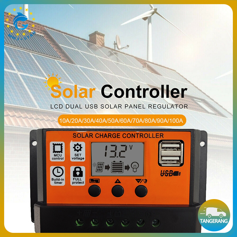 Jual Solar Panel Charger Controller LCD 20A 12V 24V MPPT PWM/Solar ...