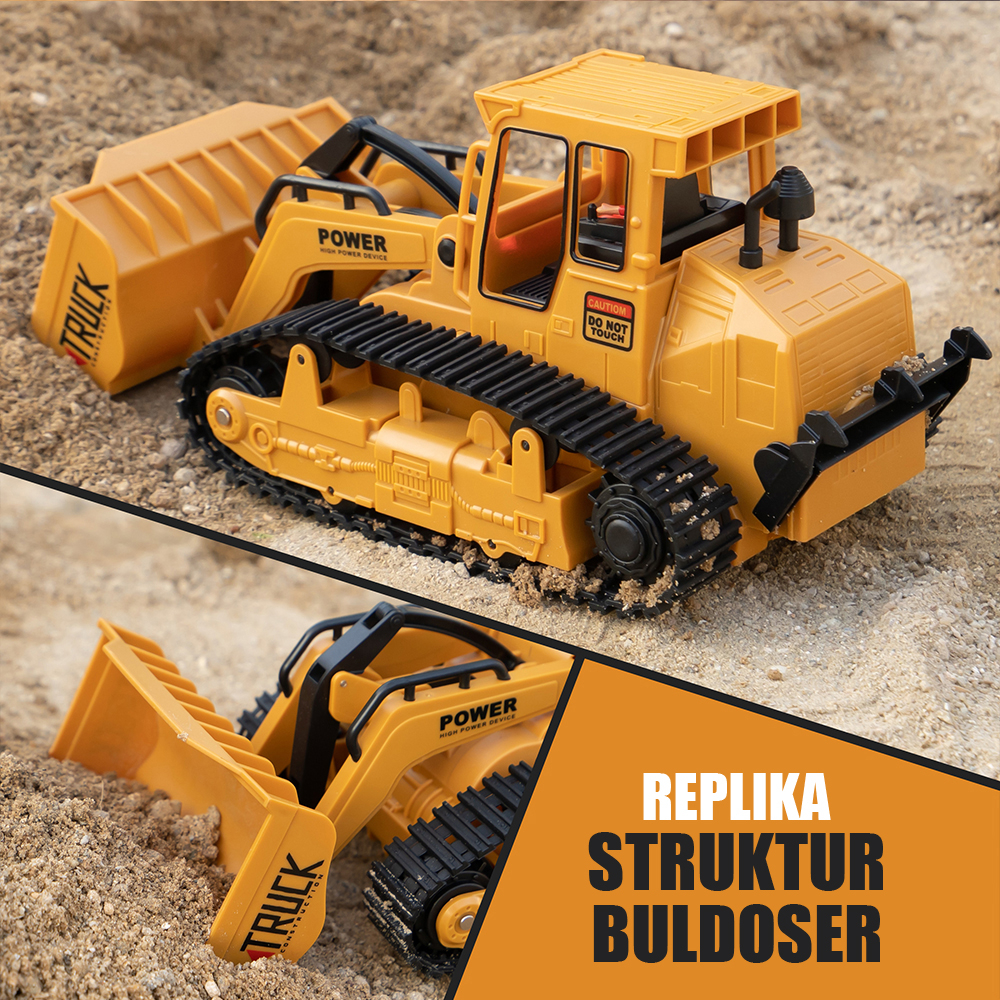 Jual Tatajoy Buldoser Remote Control Konstruksi Mainan Pemuat Sekop 6 ...