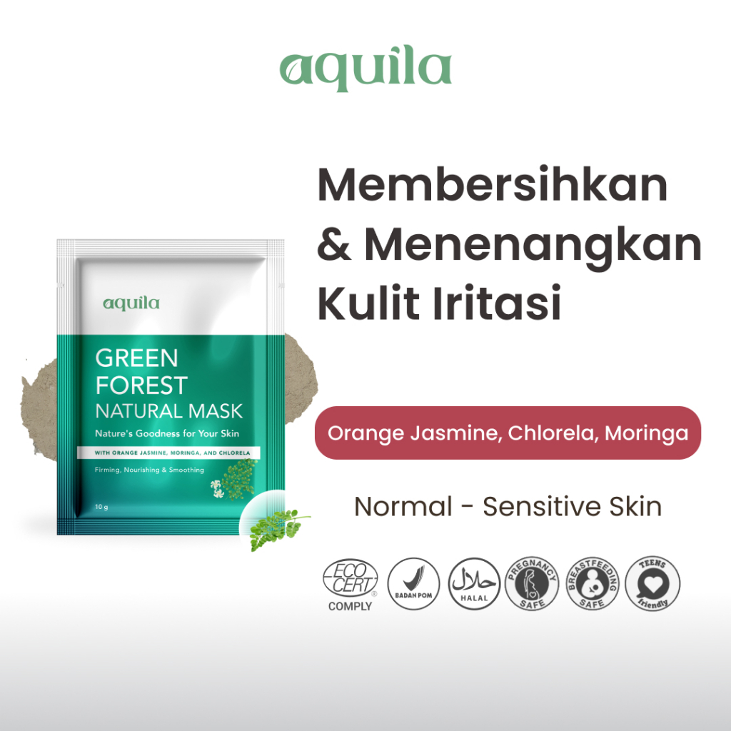Jual Aquila Green Forest Natural Mask with Orange Jasmine, Moringa ...