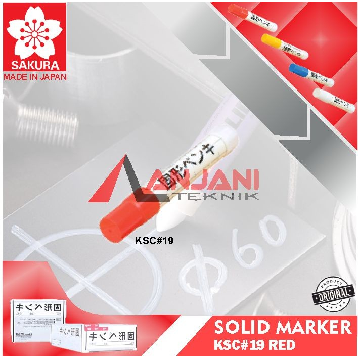 Jual SAKURA SOLID STEEL MARKER RED SPIDOL PERMANEN PENANDA BESI BAJA ...