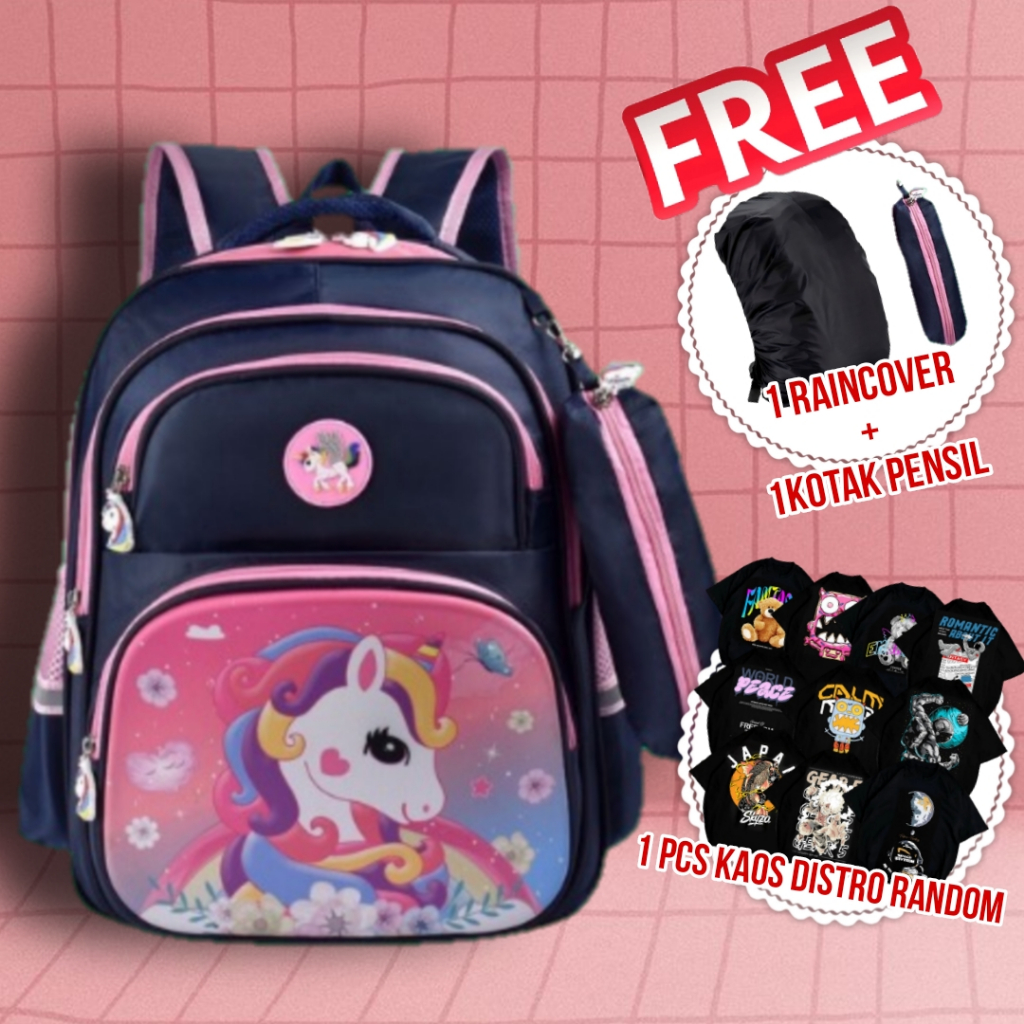 Jual Tas Ransel Sekolah - Tas Anak Sekolah anak sd import gratis kaos - gratis raincover ...