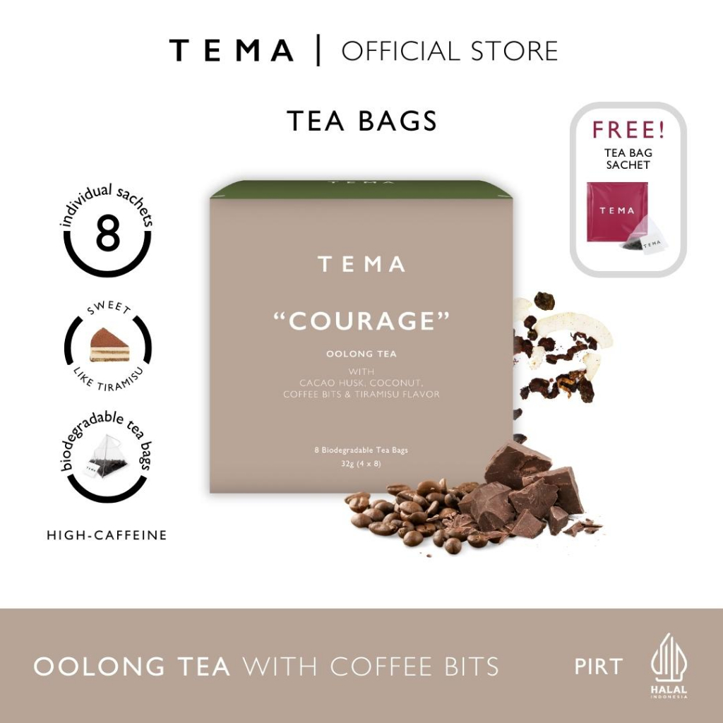 Jual Courage - Oolong Tiramisu Tea - TEMA Tea Bags - 8 Sachet | Shopee ...