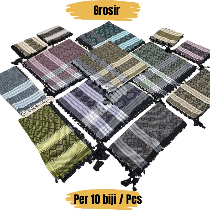 Jual Grosir Isi 10 Pcs Sorban Tenun Palestine Ronce Premium Motif ...
