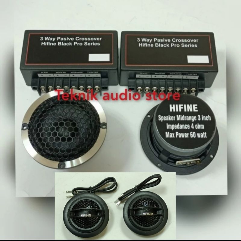 Jual Speaker 2way Hifine Midrange 3 inch +Soft Dome Tweeter include ...