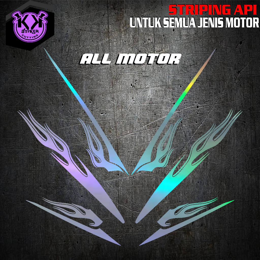 Jual SC.298/STICKER CUTTING/STIKER API UNTUK ALL TYPE MOTOR/STIKER API ...