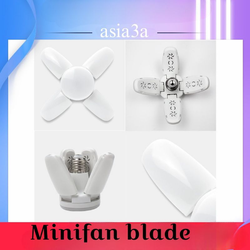 Jual Minifan blade lampu bohlam lipat mini model kipas led E27 | Shopee ...