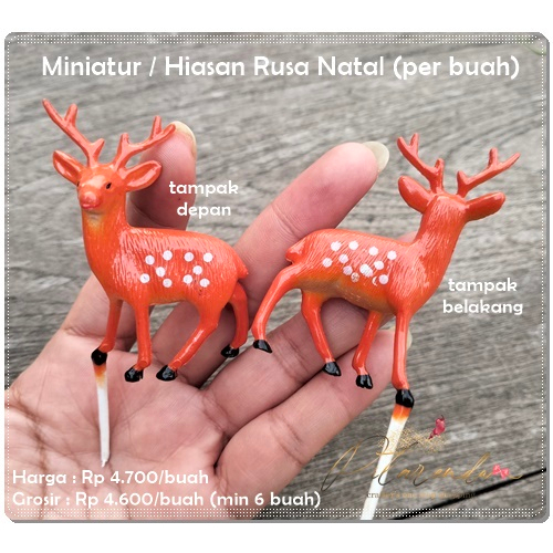 Jual NATL-412 : Cake Topper / Hiasan Rusa Natal Import (per buah ...