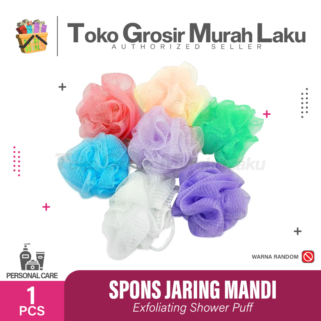 Jual Spons Mandi Jaring Shower Puff Spon Mandi Sponge Shower Puff Bath ...