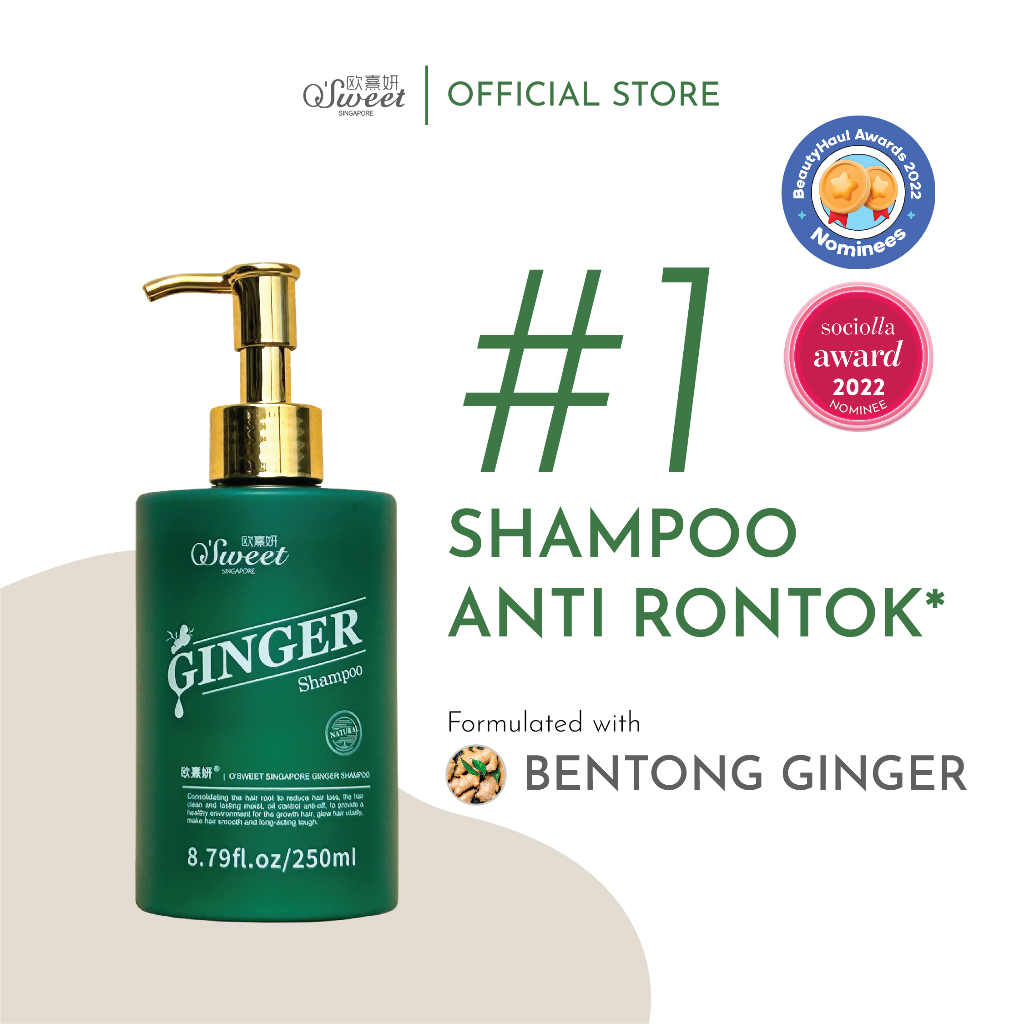 Jual O'Sweet Singapore | Ginger Shampoo | Shampoo Anti Rontok | Shampoo Rambut Rontok | Shopee ...