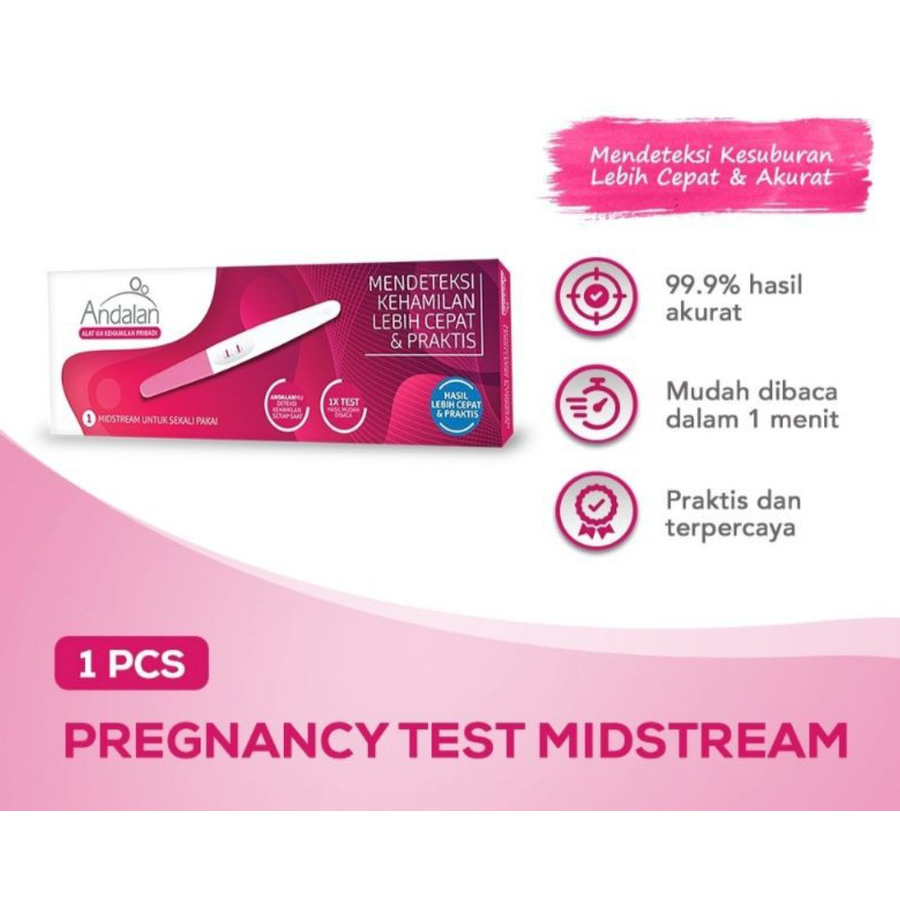 Jual ANDALAN ALAT UJI KEHAMILAN TEST PACK TESPEK MIDSTREAM STRIP ...