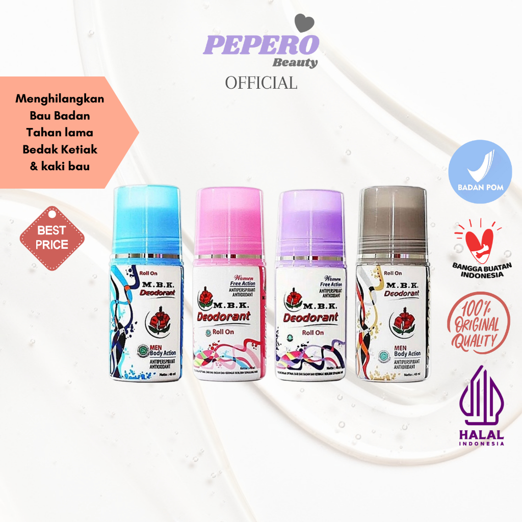 Jual MBK Deodorant Roll On Pria & Wanita 40 ml - Penghilang Bau Badan ...