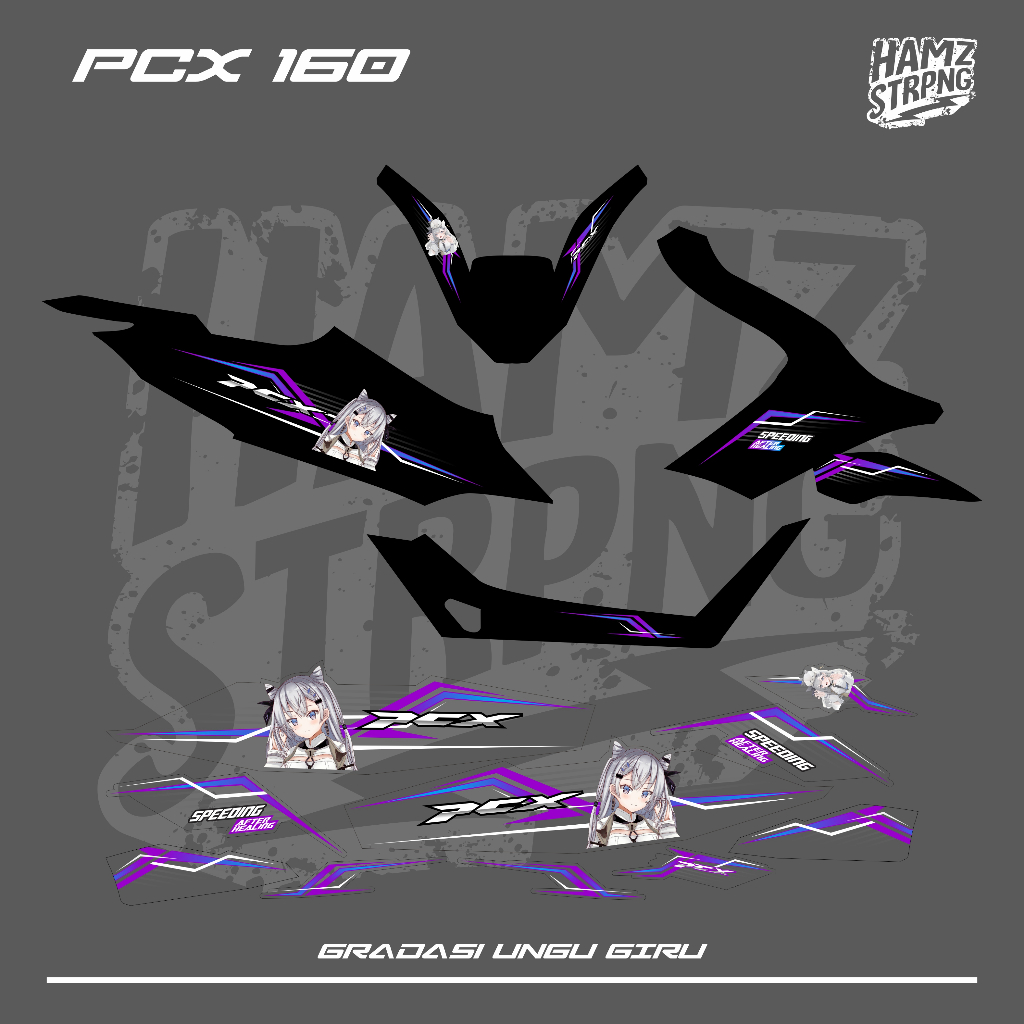 Jual Striping Transparan PCX 160 Vestia Zeta Karakter Anime | Shopee ...