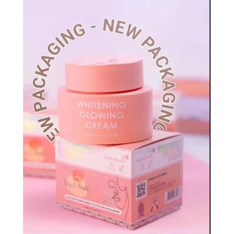 Jual ( ORIGINAL ) NEW MERONAH WHITENING GLOWING CREAM /MERONAH GLOWING ...