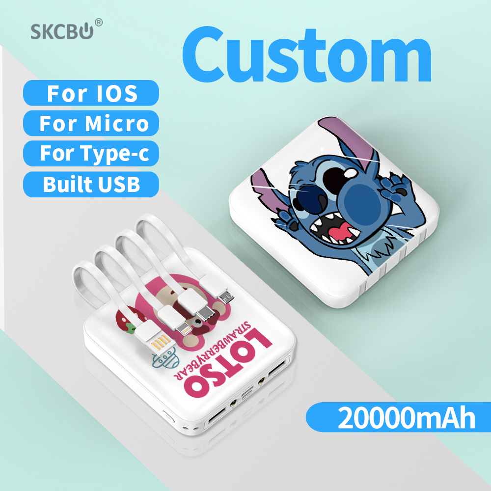 Jual SKCBO Powerbank Custom 20000mah LED Kustom Power Bank built in ...